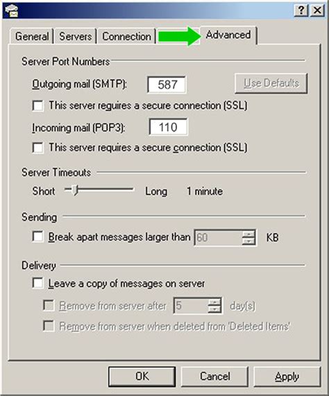 Outlook Express Settings
