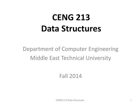 Ppt Ceng 213 Data Structures Powerpoint Presentation Free Download