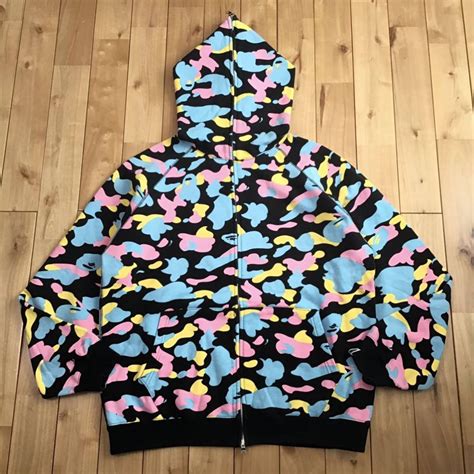 Bape Bape Cotton Candy Camo Full Zip Hoodie Multi Camo Ape Nigo Grailed
