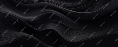 Abstract Black Wave Pattern Background Wallpaper Design Illustration Premium Ai Generated Image