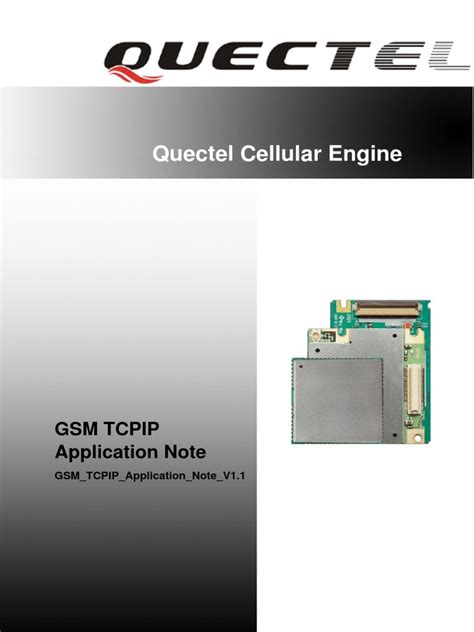 Quectel Cellular Engine Gsm Tcpip Application Note Pdf