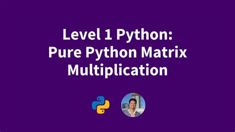 Level 1 Python Pure Python Matrix Multiplication Pythonalgos R