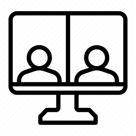 Video Conference Monitor Communications Call Calling Stream Icon