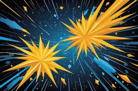 Premium Photo Yellow Exploding Star Textured Surface Background