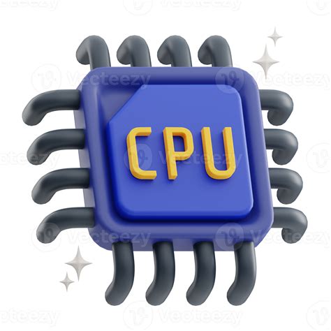 Central Processing Unit 3d Illustration 21014314 Png