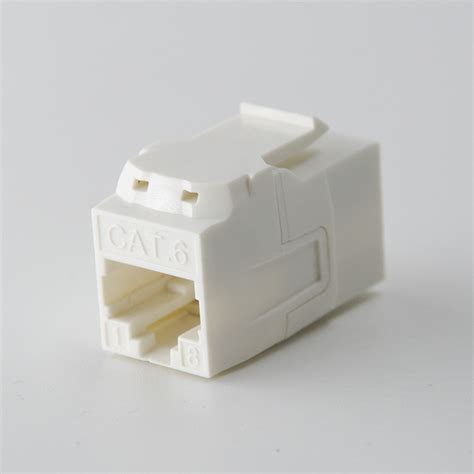 Factory Price Rj45 Cat6 Ethernet Socket Module 180 Degree White