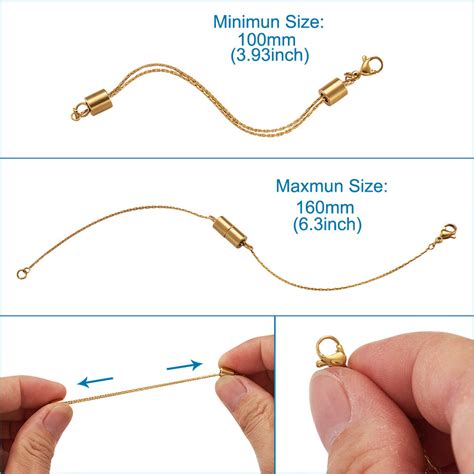 Badu Bg Удължители за вериги от неръждаема стомана 304 със закопчалки за нокти на омар за