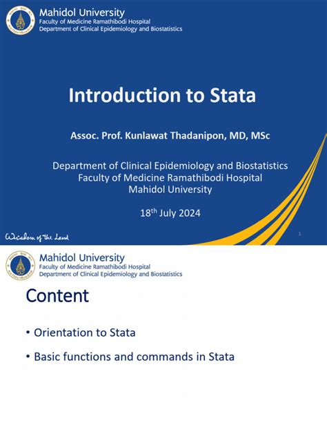 Introduction To Stata 2024 06 18 Handout Pdf Command Line Interface
