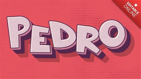 Pedro Toons Text Effect Generator