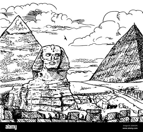 Great Sphinx Of Giza Drawing