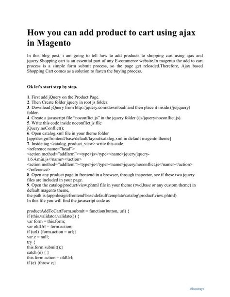 Ppt How You Can Add Product To Cart Using Ajax In Magento Powerpoint