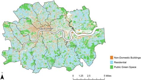 The Spatial Distribution Of Three Key Land Use Categories In Inner