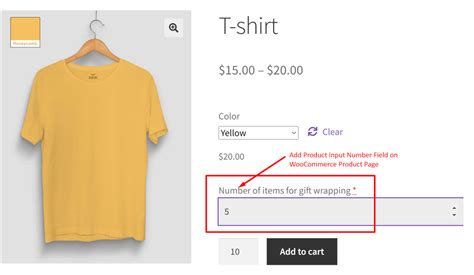how to customize the woocommerce product page with a product input number field tyche softwares