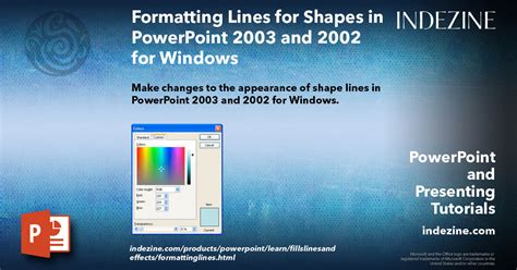 Formatting Lines For Shapes In Powerpoint 2003 And 2002 For Windows