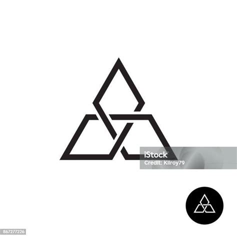 삼각형 형상 매듭 개요 기호입니다 블랙 코너 모양 네트워크 0명에 대한 스톡 벡터 아트 및 기타 이미지 0명 3차원 형태 결정체 Istock