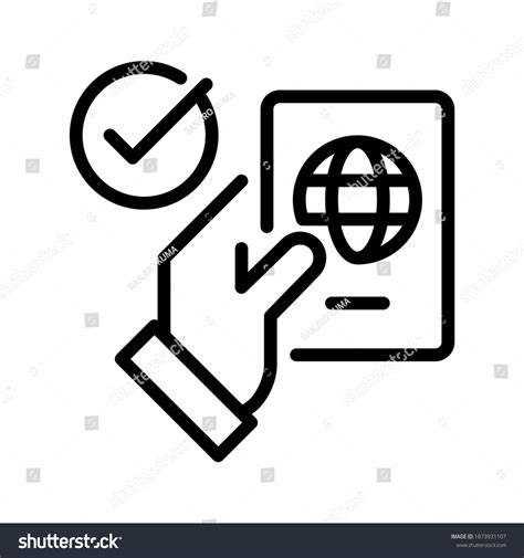 Passport Check Icon Line Vector Isolate Stock Vector Royalty Free 1873931107 Shutterstock