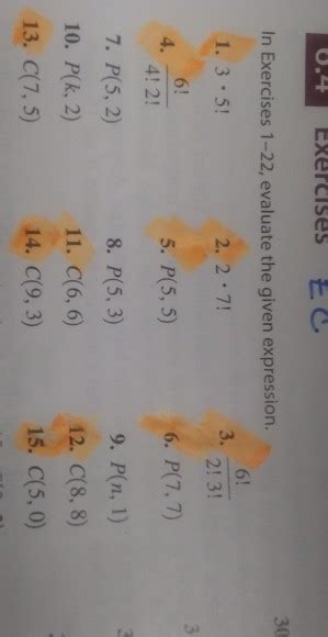 Solved Exercises Ec In Exercises 1 22 Evaluate The Given