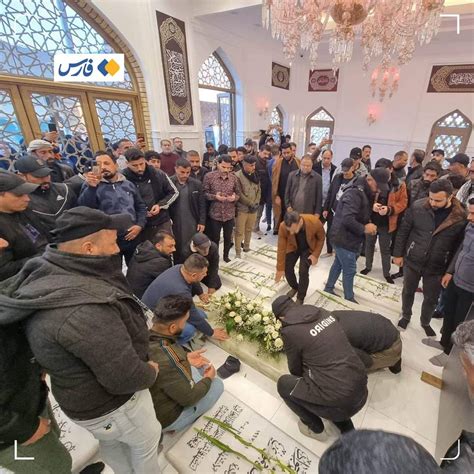 آخرین خبر عکس حضور مردم بر سر مزار شهید ابومهدی المهندس در نجف اشرف