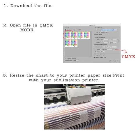 Sublimation Spot Color Charts Digital Download Printable Color Etsy