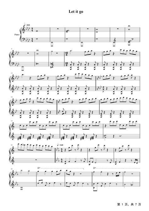 Let It Go钢琴谱 伊迪娜•门泽尔 降a调 流行钢琴谱五线谱独奏谱 钢琴谱 钢琴五线谱 钢琴简谱 钢琴弹唱谱 钢琴声乐正谱 钢琴视频教程—牛牛钢琴
