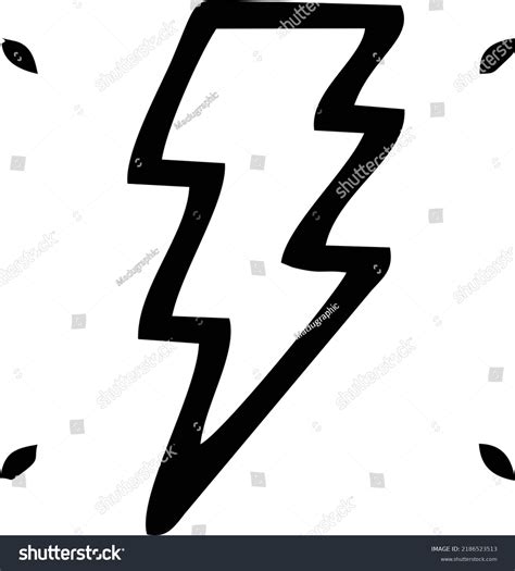 Thunder Symbol Art Drawing Icon Vector Stock Vector Royalty Free
