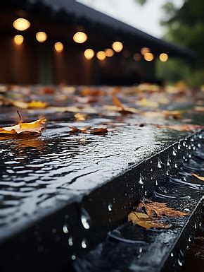 唯美下雨天屋檐场景素材下载 众图网