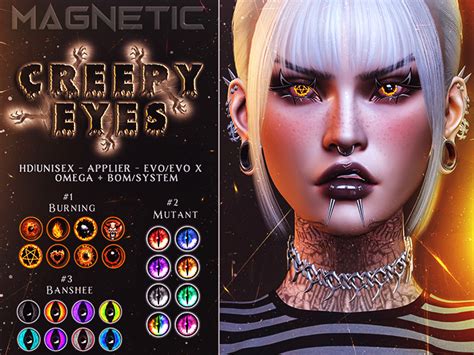 Second Life Marketplace Magnetic Creepy Eyes {megapack}