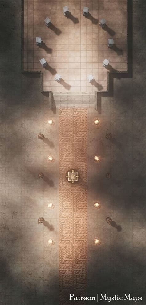 Roman Columns OC Battlemap DnD Dungeon Maps Tabletop Rpg
