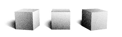 도트워크 3d 큐브 배경 검은 소음 스티플 도트 점선 상자 벡터 0명에 대한 스톡 벡터 아트 및 기타 이미지 0명 거친 필름 효과 그림자 Istock