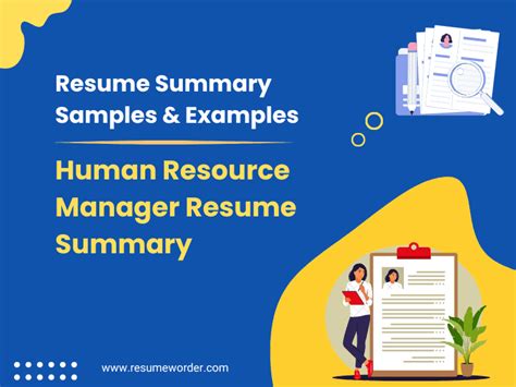 50 Human Resource Manager Resume Summary Examples And Samples Resumeworder