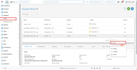 Manage Your Database E2e Cloud