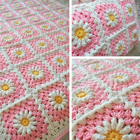 Tillie Tulip A Handmade Mishmosh Pink Shasta Daisy Blanket Is Finished