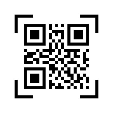 Qr 코드 아이콘 흰색 배경에 추상 스타일의 Qr 코드 샘플 아이콘 Qr 코드 스캐너 Blac 스캔 코드 비즈니스 그림 바코드 아이콘 선 기호 현대 벡터 일러스트 레이 션