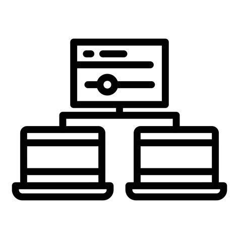 Computer Network Icon Outline Vector Code Monitor 14923679 Vector Art At Vecteezy