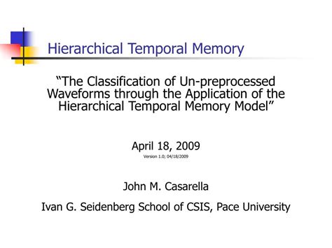 Ppt Hierarchical Temporal Memory Powerpoint Presentation Free Download Id6463704
