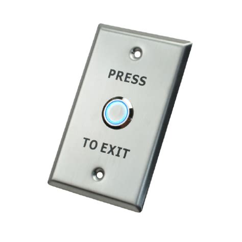 Illuminated Exit Button Stainless Steel X2 Security