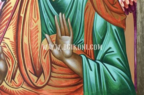 Икона на Свети Архангел Михаил ръчно рисувана