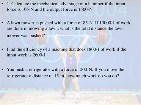 PPT Work And Machines Formulas PowerPoint Presentation Free Download ID