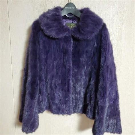 밍크코트 숏 퍼플 세컨웨어헬로마켓