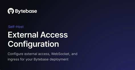 External Access Configuration Bytebase Docs
