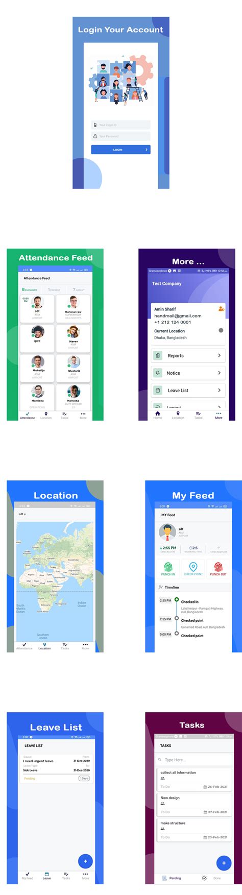 ems employee management system admin panel android ios code market