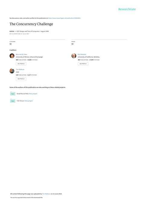 The Concurrency Challenge Notes Pdf Programming Languages Computing