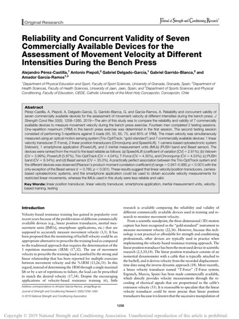 Reliability And Concurrent Validity Of Seven 13 Pdf Strength Training Smartphone