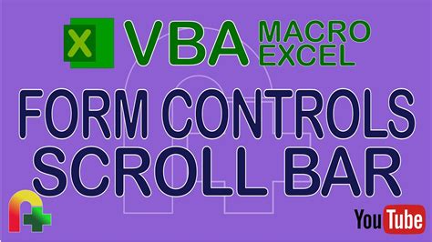 Vba Macro Excel Form Controls Scroll Bar Youtube