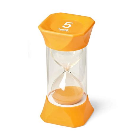 Invenitiah Hand2mind Orange Jumbo Sand Timers 5 Minute Sand Timer Hourglass Sand Timer With