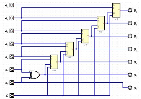 Is This The Correct Way To Create A Circuit That Convert A Bit Number To Either Binary Or Gray