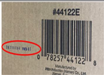 Where To Find The Product Code INTEX COMPANY