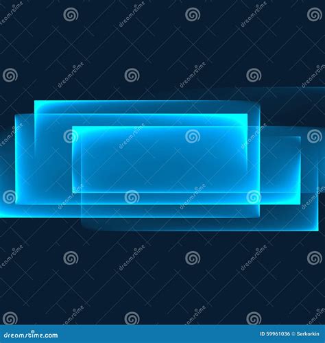 Abstract Blue Background Bright Blue Rectangular Objects Geometric Pattern In Blue Colors