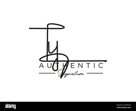 Ty Signature Logo Template Vector Stock Vector Image And Art Alamy