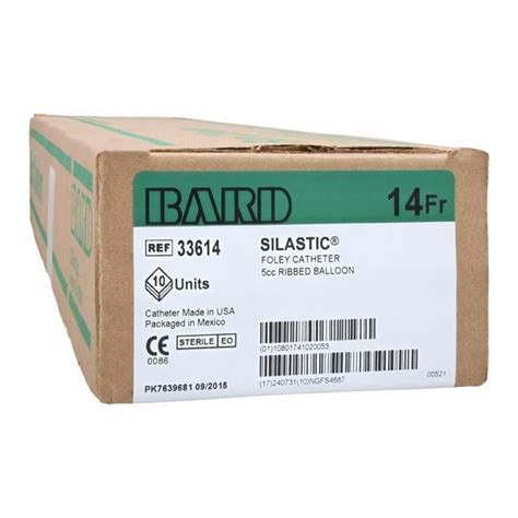 Bard Medical Division Catheter Foley Silastic 14fr 5cc Short Round Tip